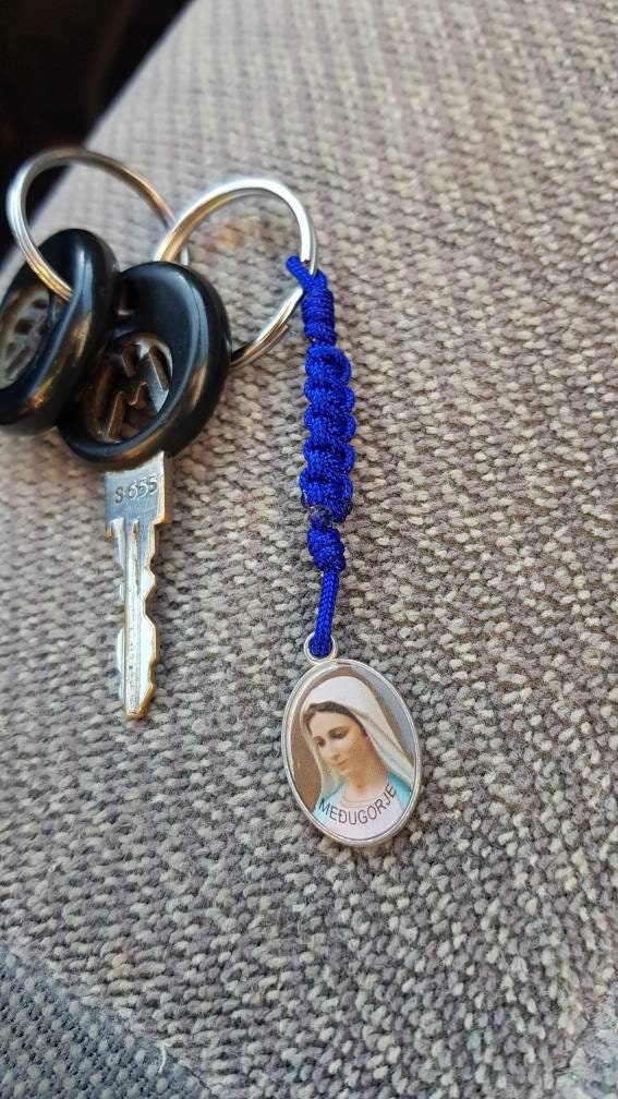 Saint keychain Custom saint keyring catholic patron saint | Etsy