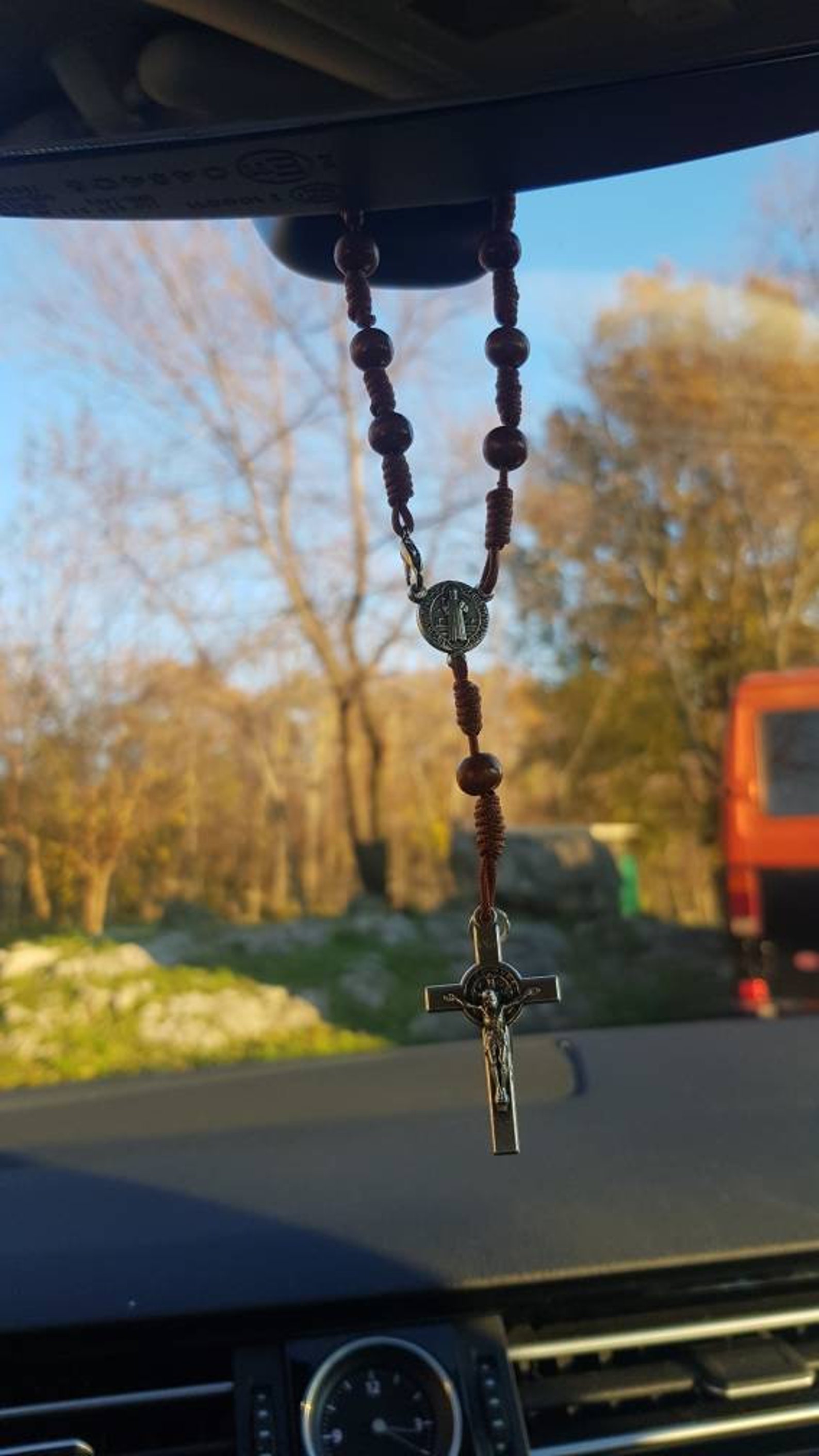 Auto Rosary Car Wooden Benedict Rosary Car Rosary Car - Etsy
