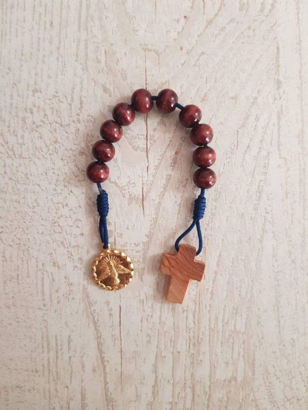Pocket Rosaryholy Spirit Chaplet One Decade Rosary Wooden - Etsy