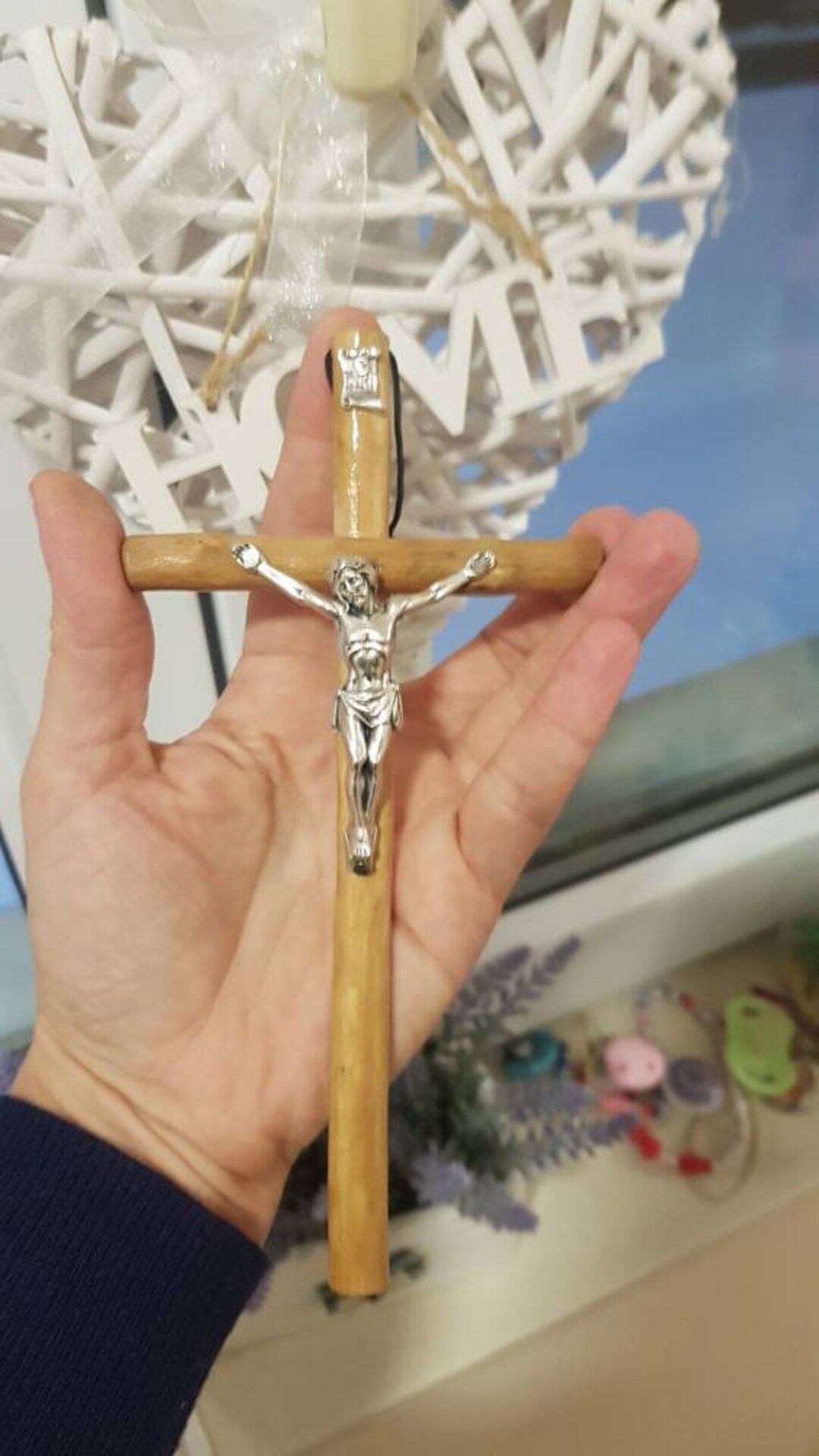 Wooden Handmade Wall Cross From Medjugorje, Olive Wood Cross, Olive ...