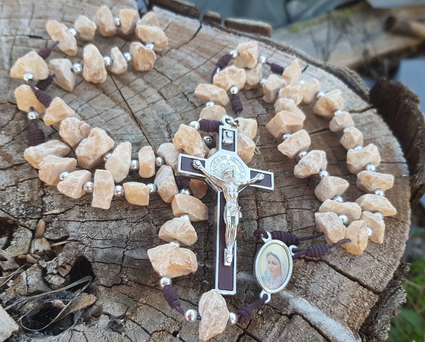 Stone Wall Rosary, Handcrafted Stone Rosary From Medjugorje, Unique ...