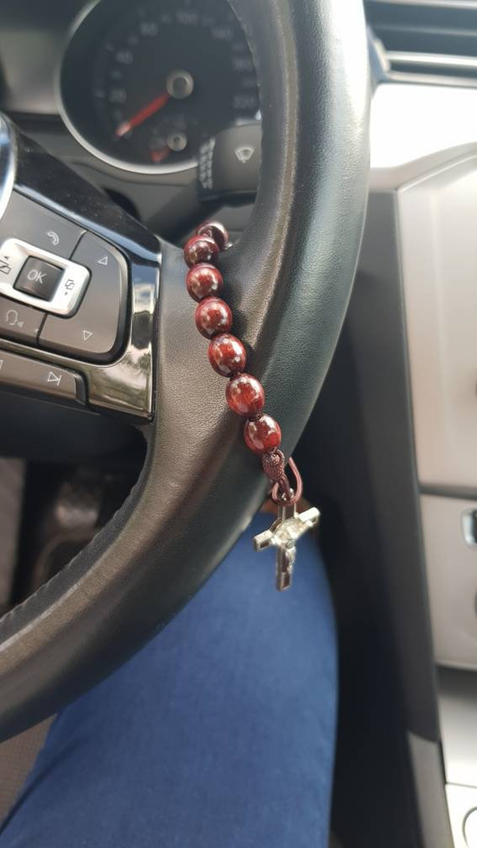 Mens Pocket Rosary, Car Rosary, Benedict Cross Pocket Rosary, Rear View ...