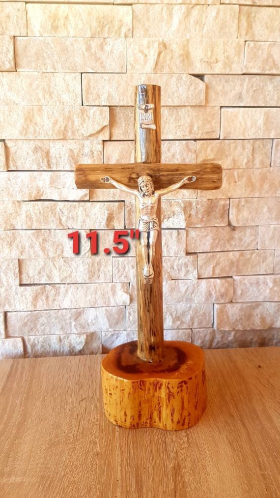 Standing Wood Cross Table Altar Cross Home Decor Standing - Etsy