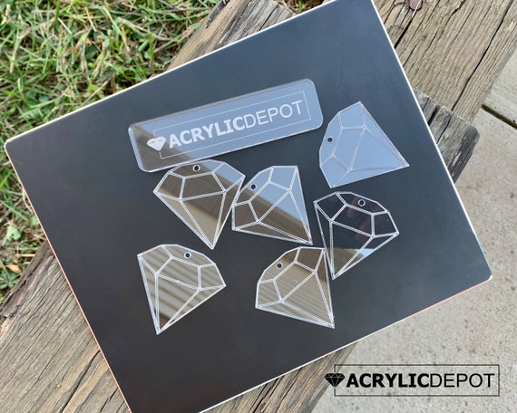 DIAMOND Shaped Clear Acrylic Blanks Cutouts W/ Diamond | Etsy