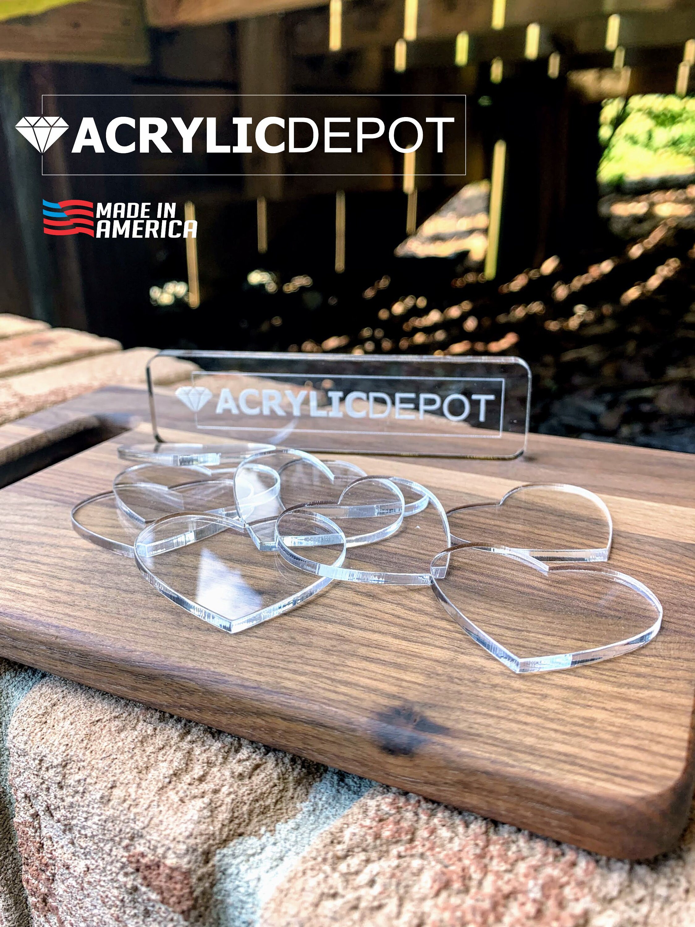 50 HEART Shaped Clear Acrylic Blanks, Cutouts - With/without Holes ...