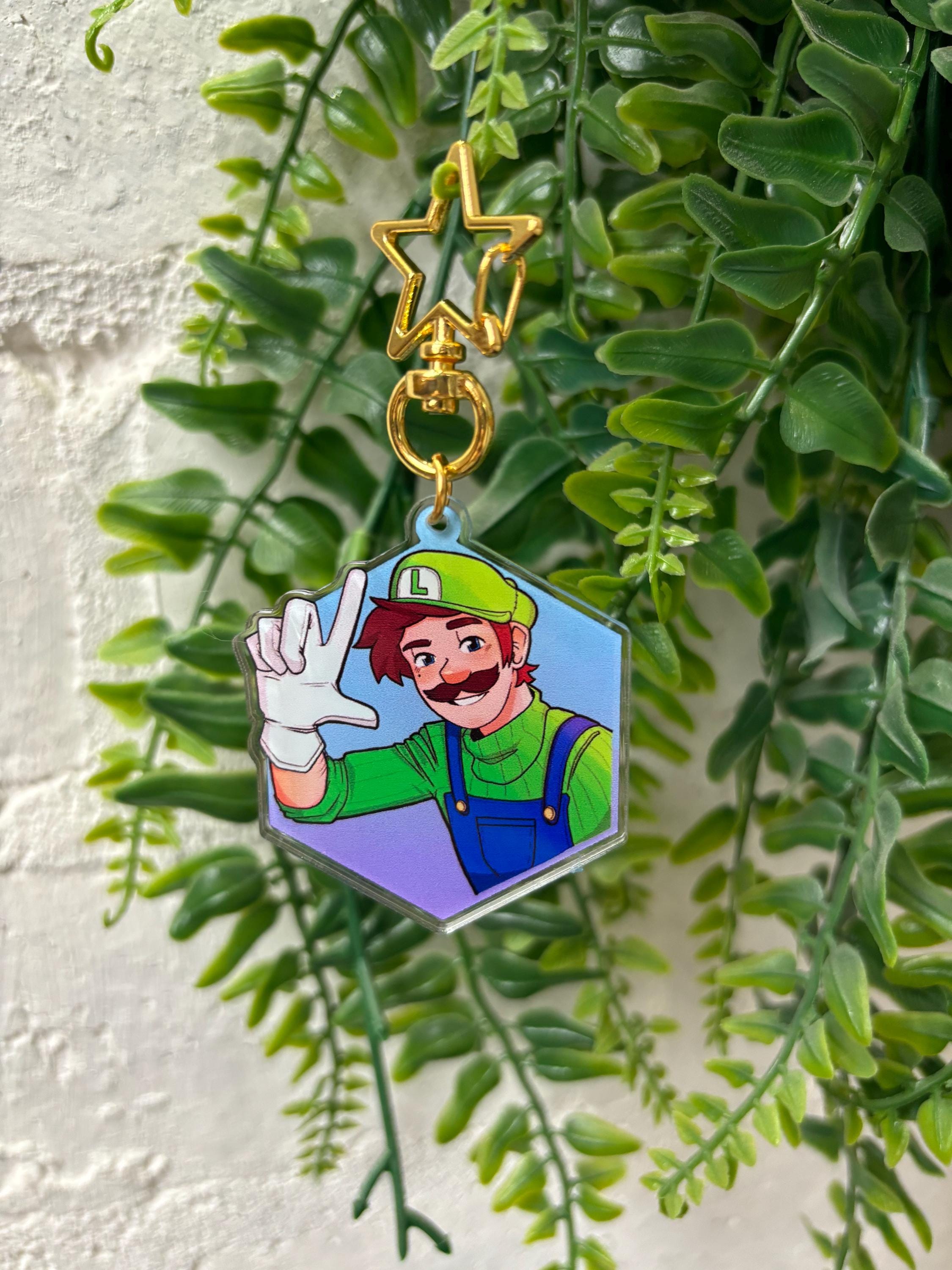 Luigi / Mr L Keychain! - Etsy