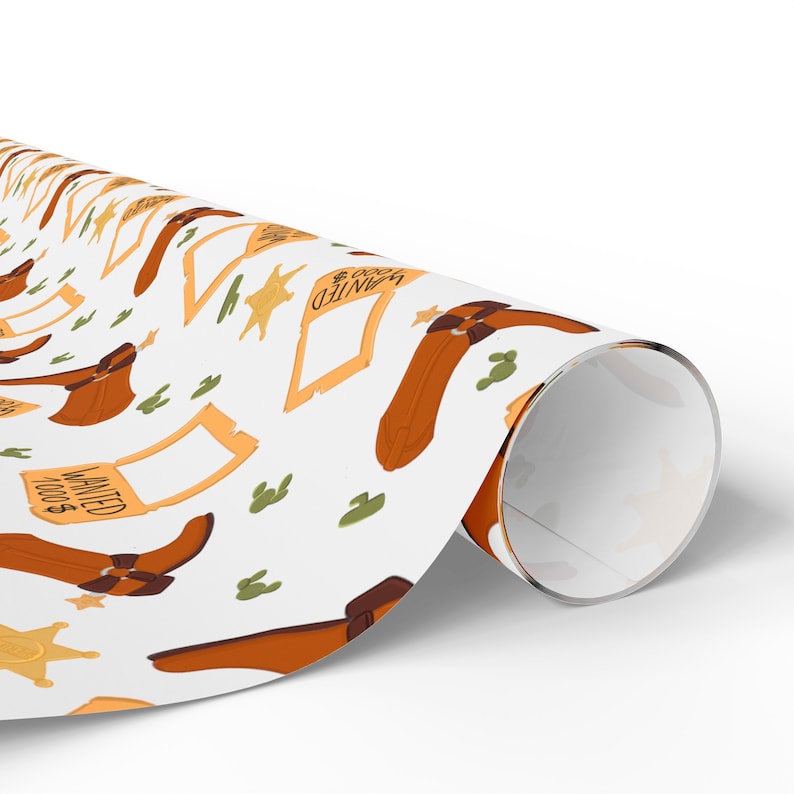 Western Woody Wrapping Papers, Cowboy Gift Wrap - Etsy