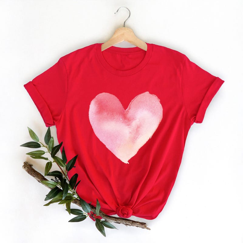 Red Heart Shirt - Etsy