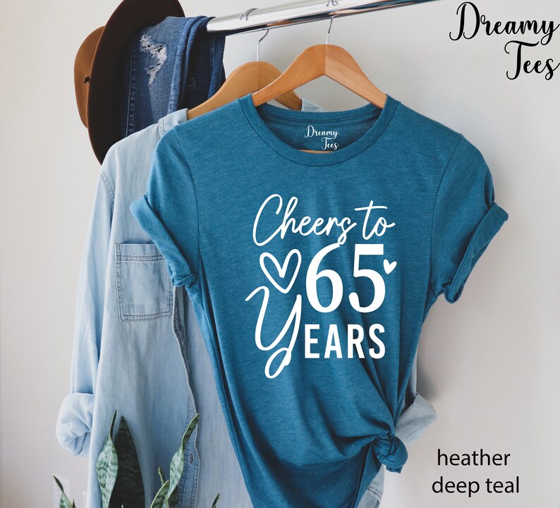 65th Birthday Shirt Cheers to 65 Years 65th Birthday Gift - Etsy