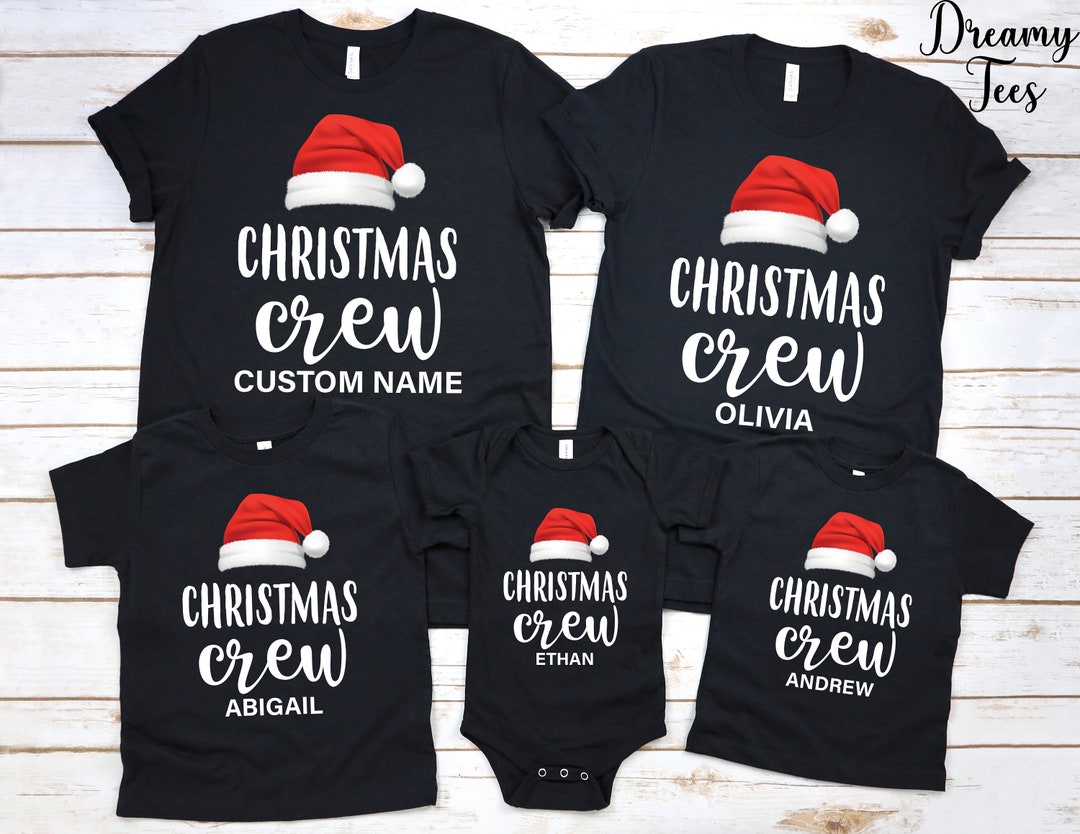 Custom Christmas Crew Shirts Christmas Family Shirts Santa - Etsy