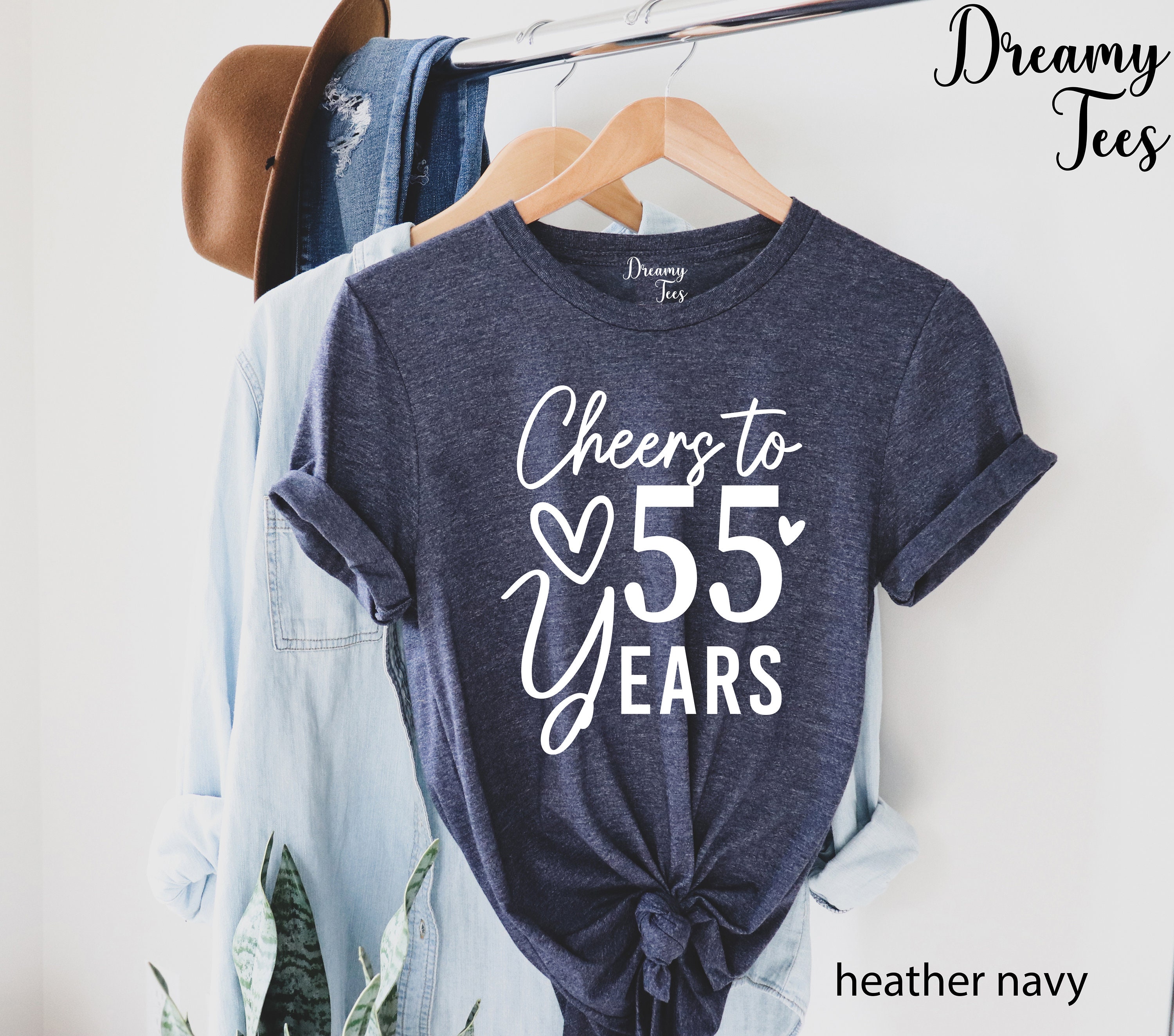 55th Birthday Shirt Cheers to 55 Years 55th Anniversary - Etsy