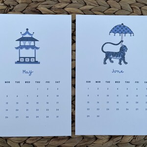 Chinoiserie Desk Calendar/ 2026/ Original Artwork - Etsy