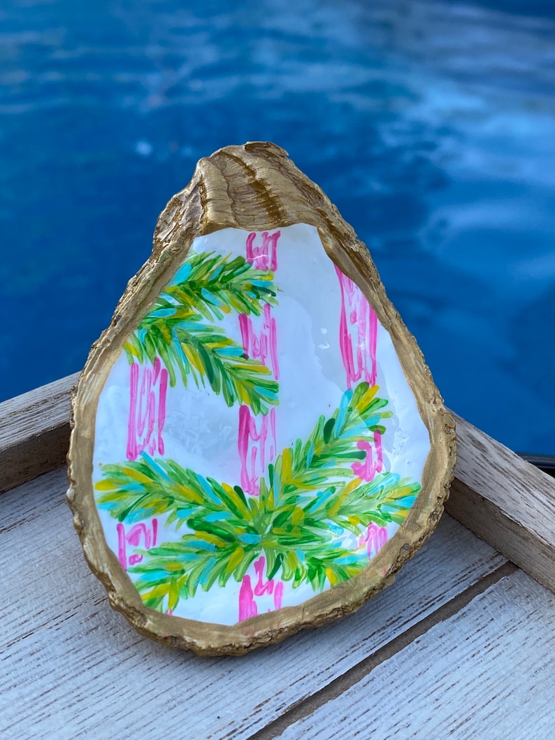 Colorful Hand Painted Oyster Shell - Etsy