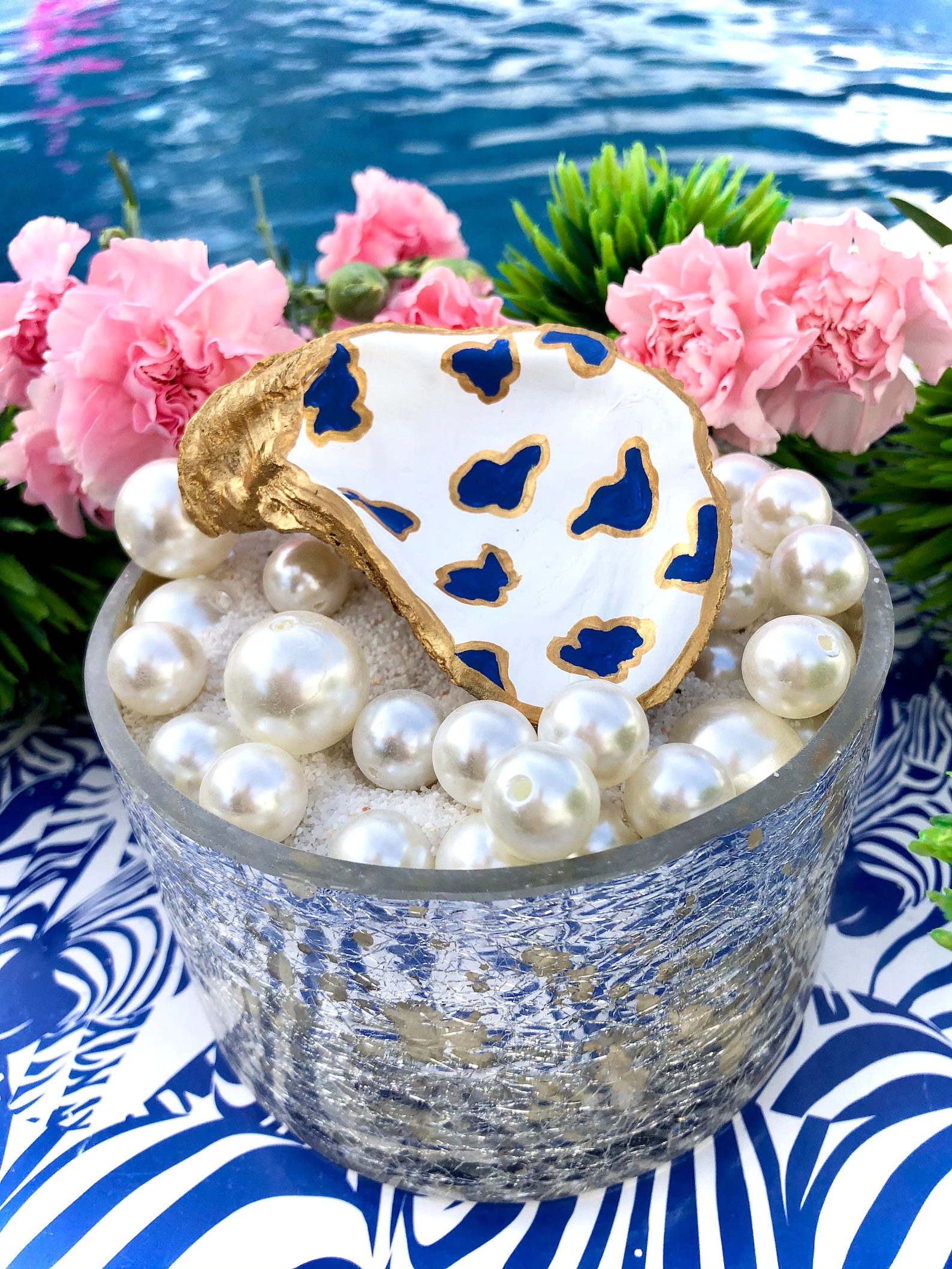 Customizable Hand Painted Oyster Shell - Etsy