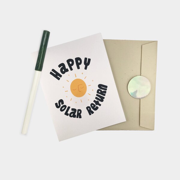 Happy Solar Return Birthday Card - Etsy