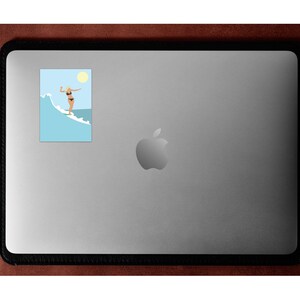 Girl Surf Art Hang Ten Surf Sticker for Hydroflask or Car or Bottle ...