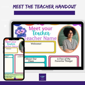 Meet the Teacher Banner Template Introduce Yourself to - Etsy