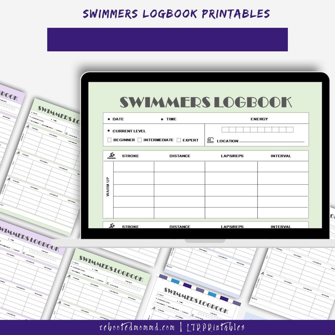 Swimmers Logbook Printables | Swimmers Journal | Swim Stroke Tracker ...