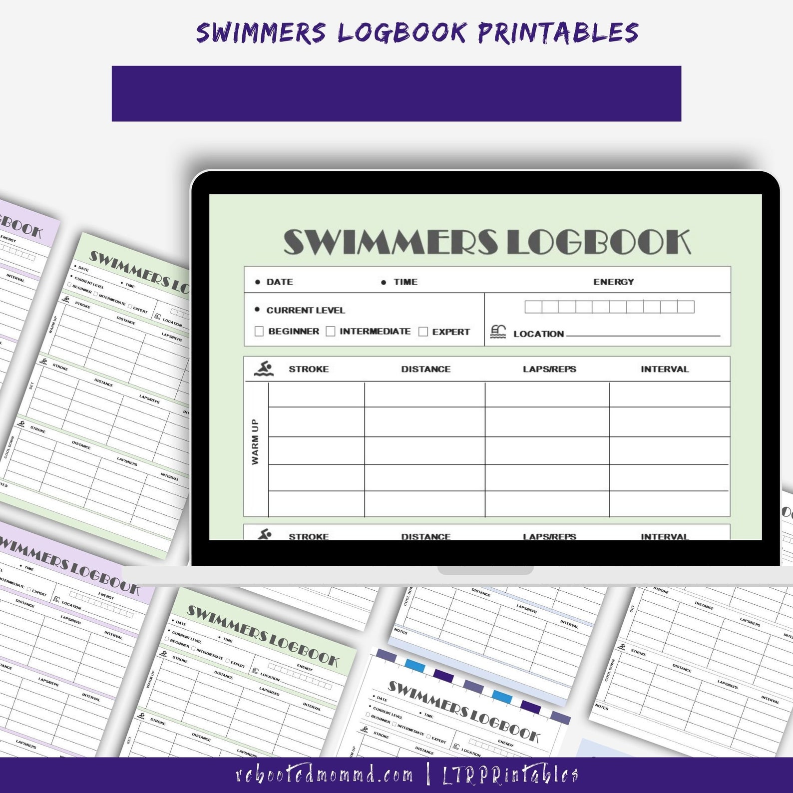Swimmers Logbook Printables | Swimmers Journal | Swim Stroke Tracker ...