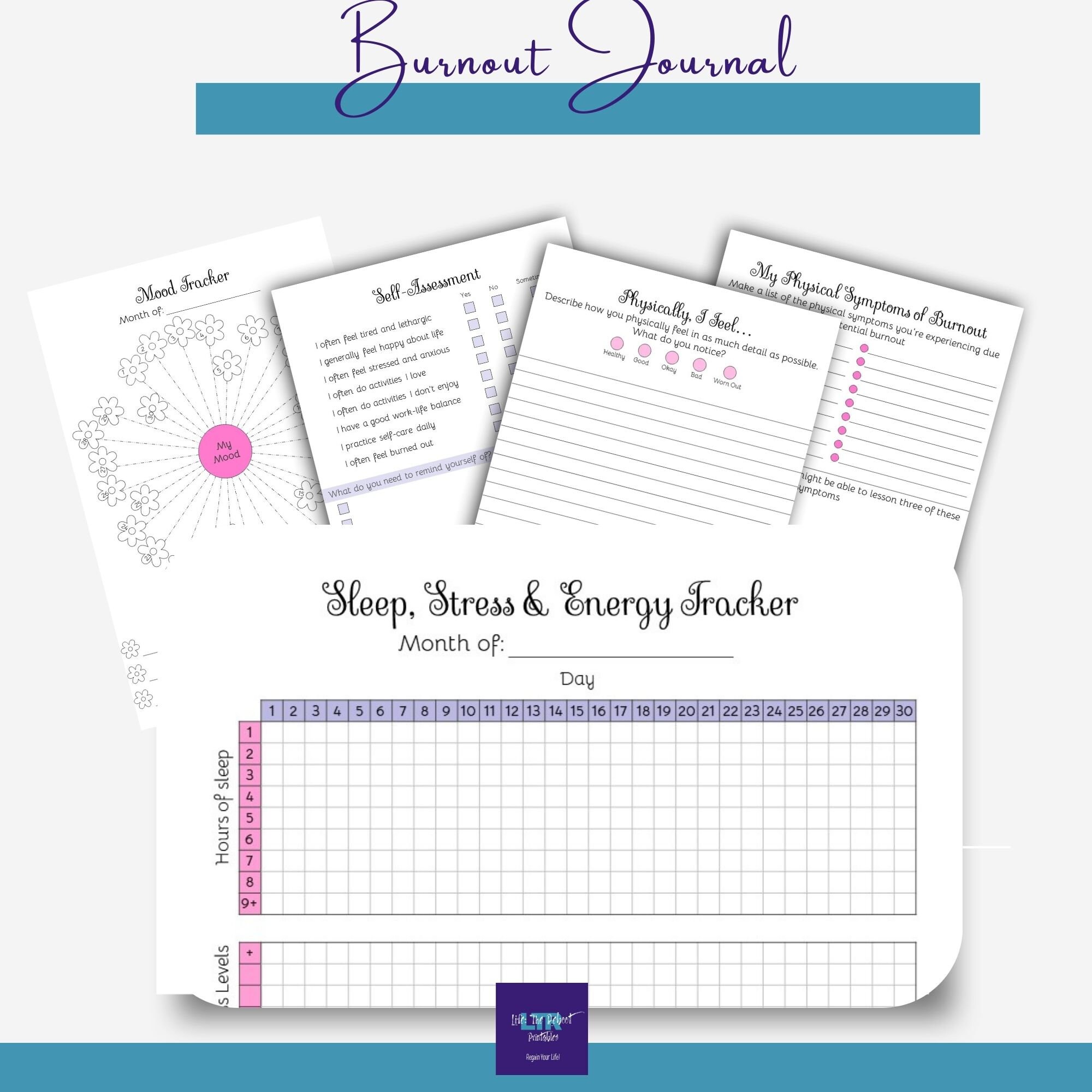 Burnout Journal Printables| Self-care Journal| Burnout Self-assessment ...