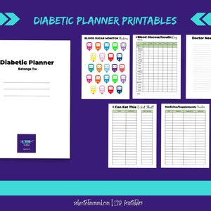 Diabetic Planner Printables| Diabetes| Medical Planner| Diet Planner ...