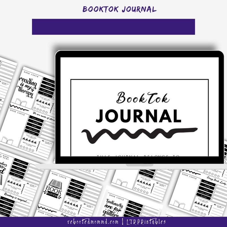 Booktok Journal Book List Printables Journal for Books - Etsy
