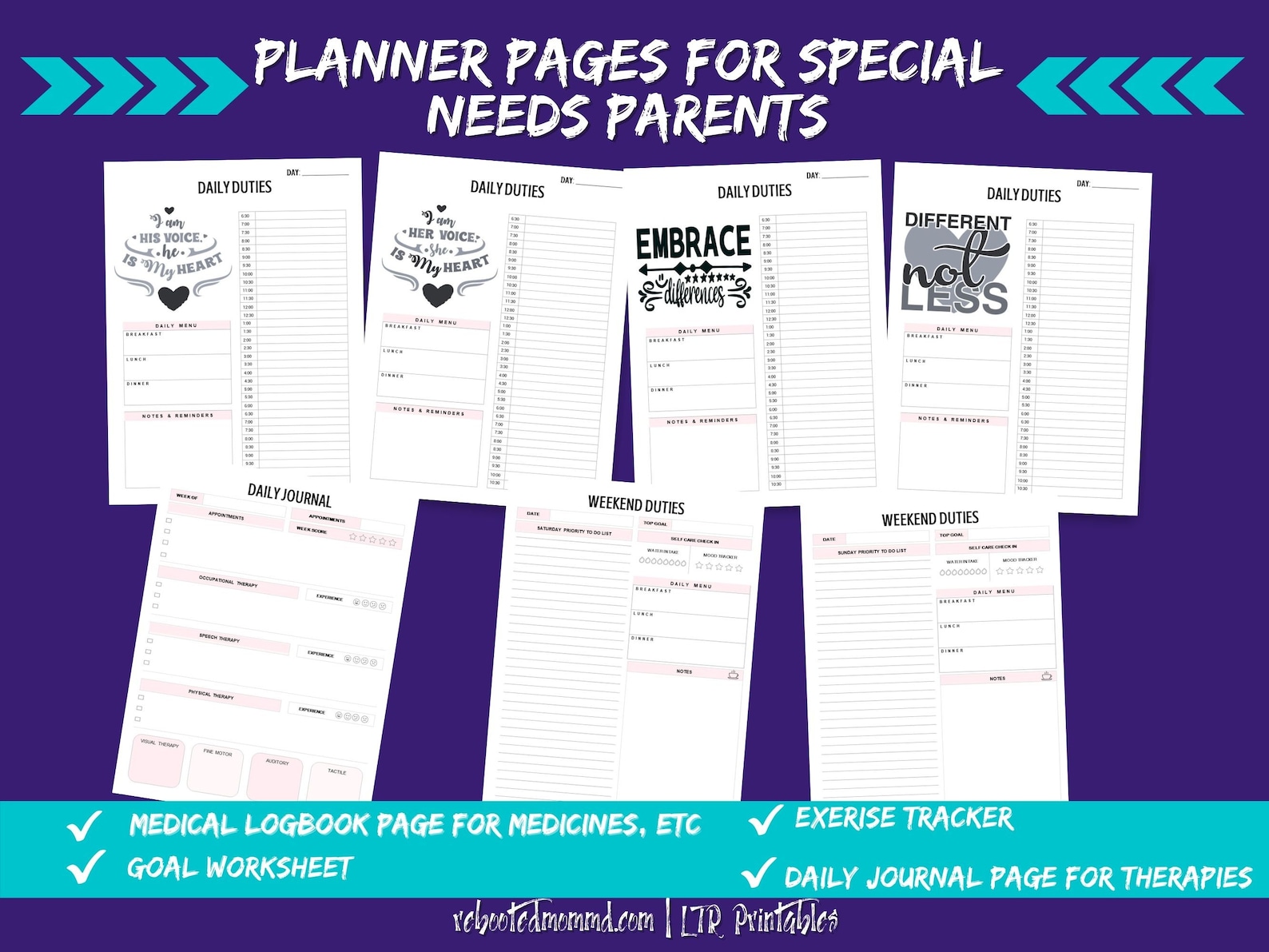 Special Needs Journal Printable Pages | Special Needs Binder | Autism ...