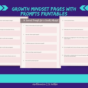 Growth Mindset Worksheets With Prompts | Growth Mindset Printables ...