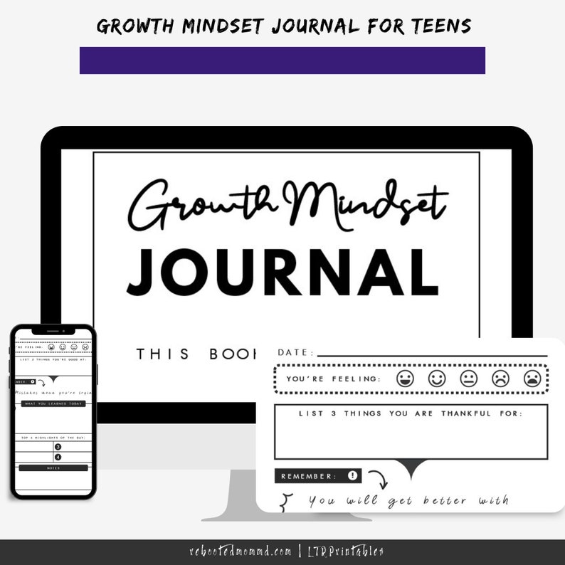 Growth Mindset Journal for Teens | Growth Mindset Printables | Journal ...