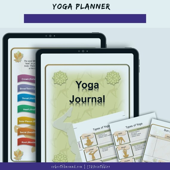 Yoga Printable Planner Yoga Journal Flexibility Book Yoga - Etsy