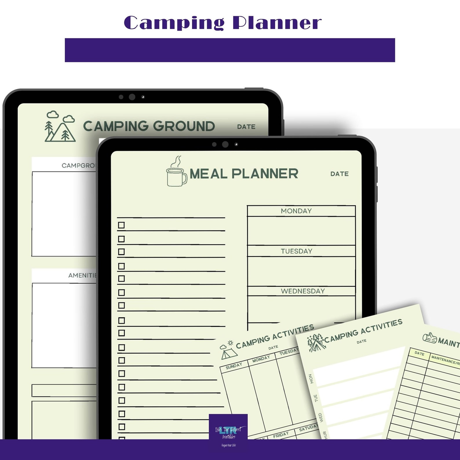 Complete Camping Journal Pages | Camping Planner, Packing Lists ...