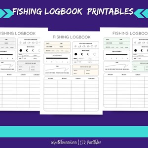 Fishing Logbook Printables | Fishing Journal | Fishing Planner ...