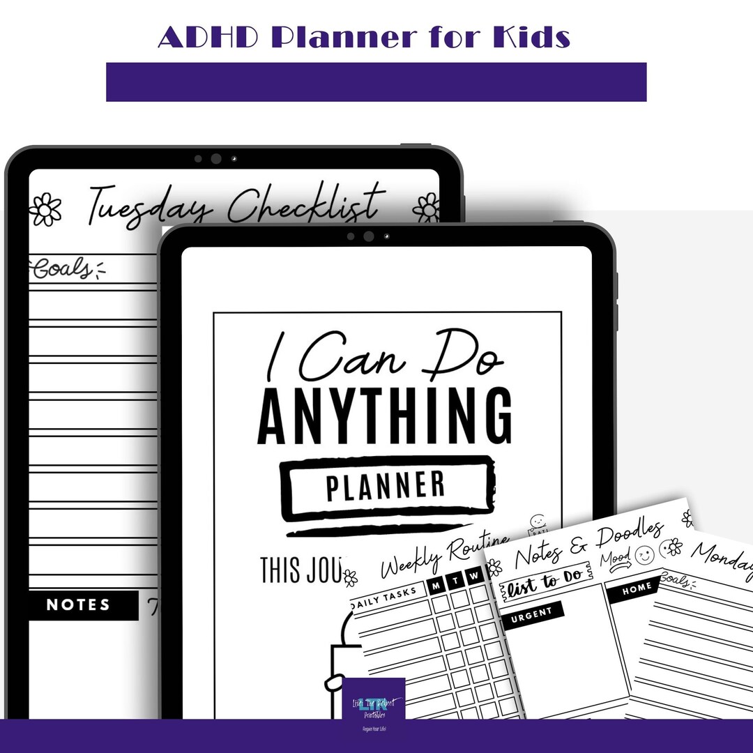 Focus, Organize, and Succeed: Printable ADHD Journal for Kids ...