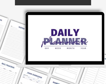 Purple Monthly Planner - Etsy
