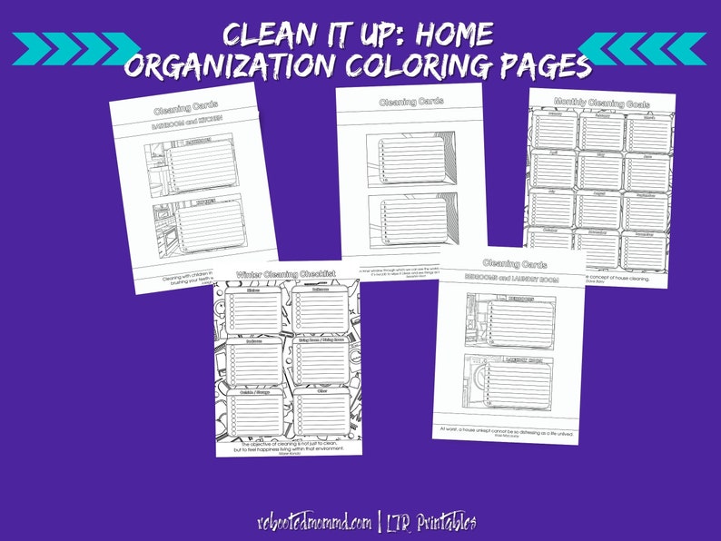 Cleaning Coloring Page Printables Cleaning Checklists - Etsy