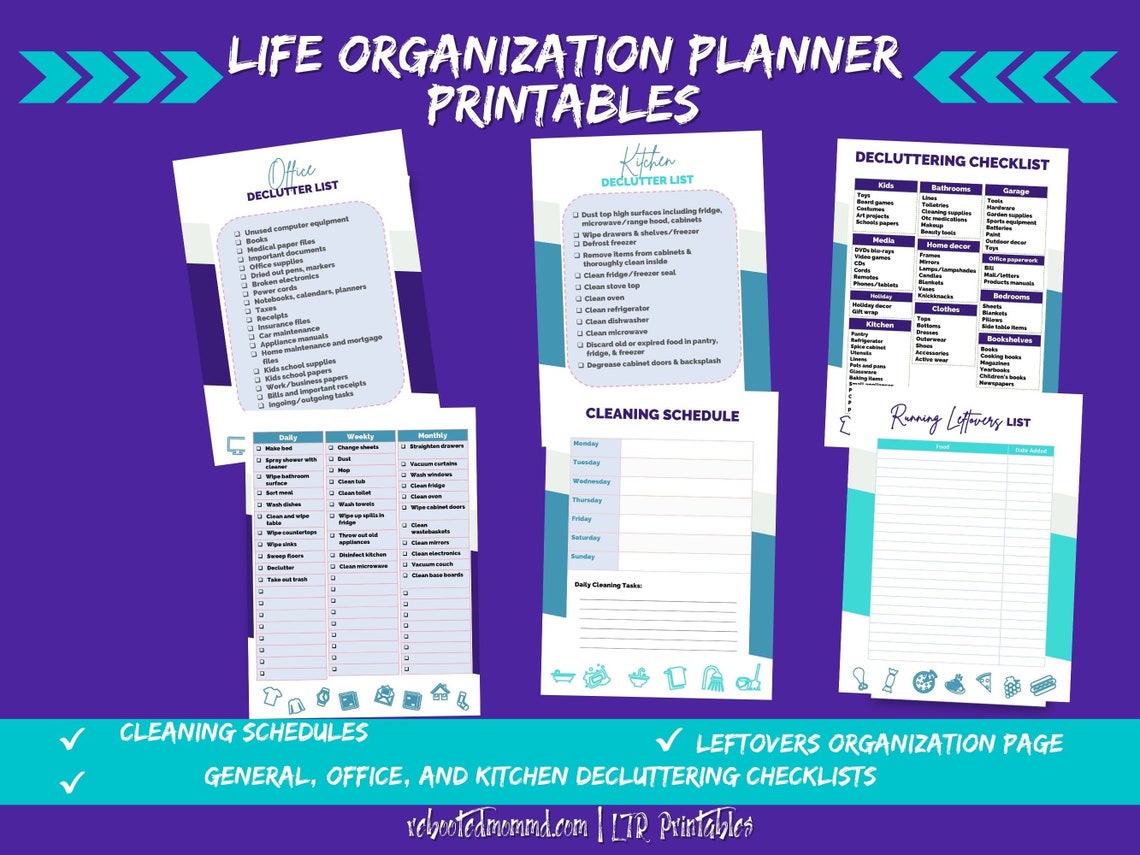 Life Organization Planner Printables Life Planner Pages home Planner ...