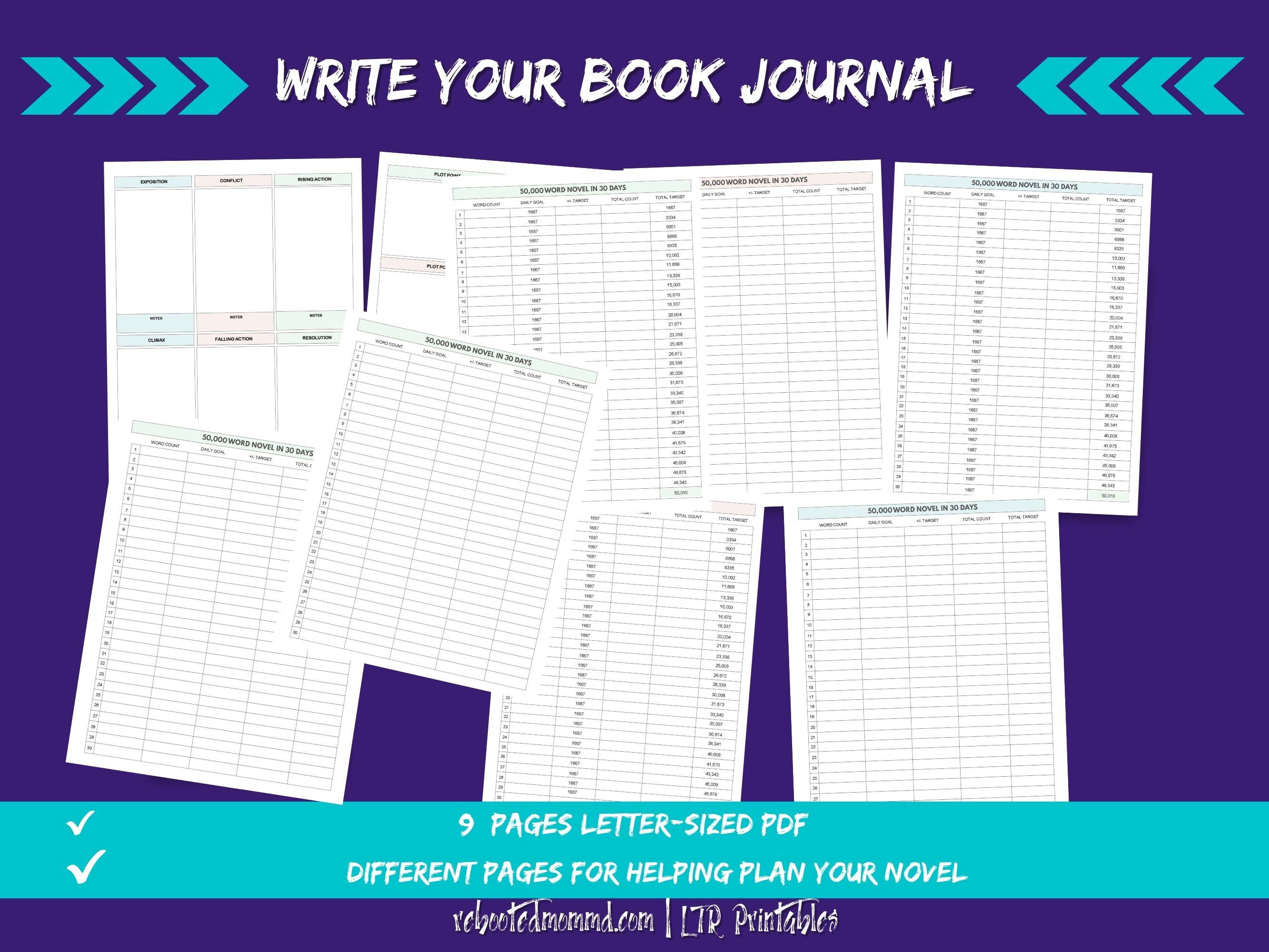 Write Your Book Journal | Writing Journal | Writing Guide | Finish Your ...