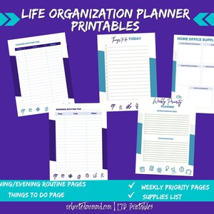 Life Organization Planner Printables Life Planner Pages home Planner ...