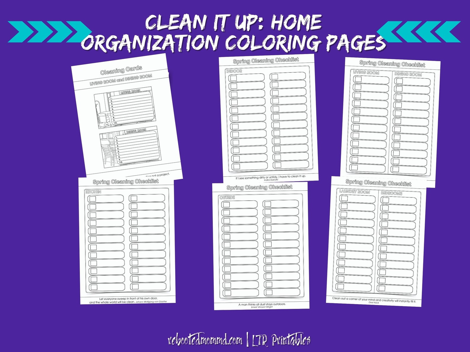 Cleaning Coloring Page Printables Cleaning Checklists - Etsy