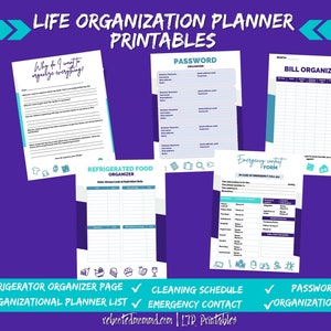 Life Organization Planner Printables Life Planner Pages home Planner ...