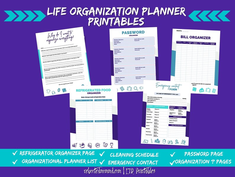 Life Organization Planner Printables Life Planner Pages home Planner ...