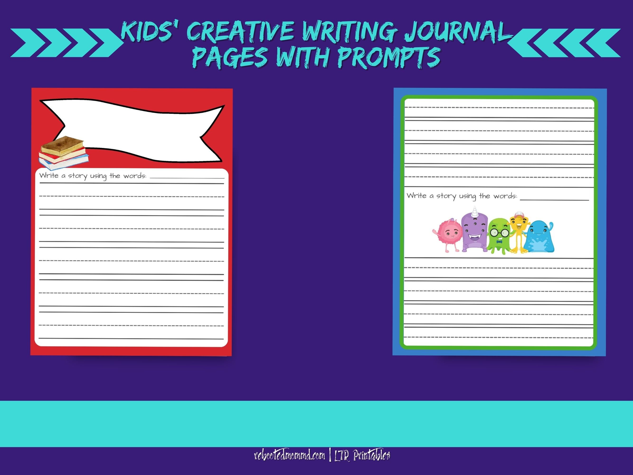 Kids' Creative Writing Worksheet Printables & Prompts - Etsy
