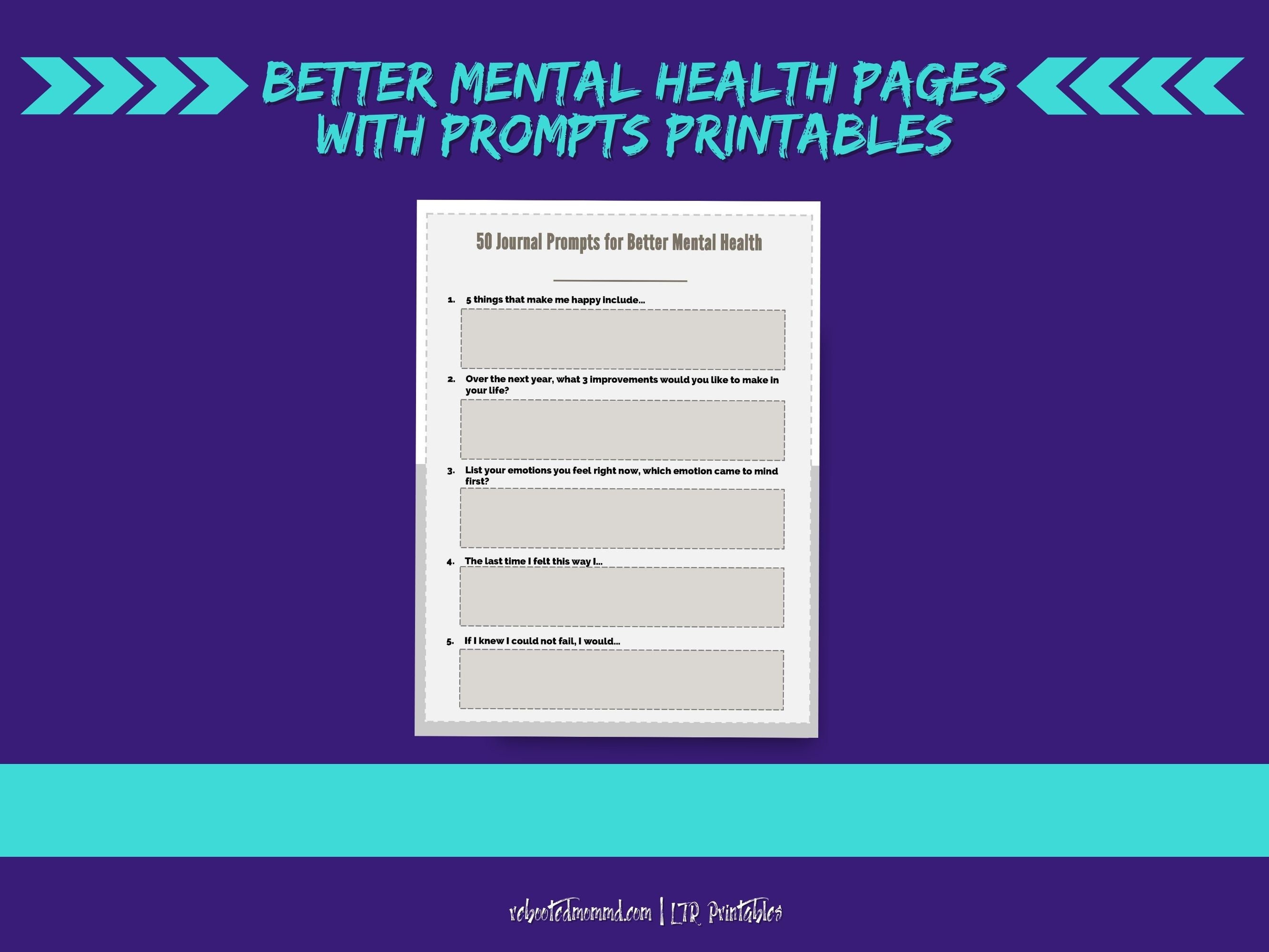 Better Mental Health Worksheets With Prompts Mental Health Printables better-mental-health-worksheets-with-prompts-mental-health-printables