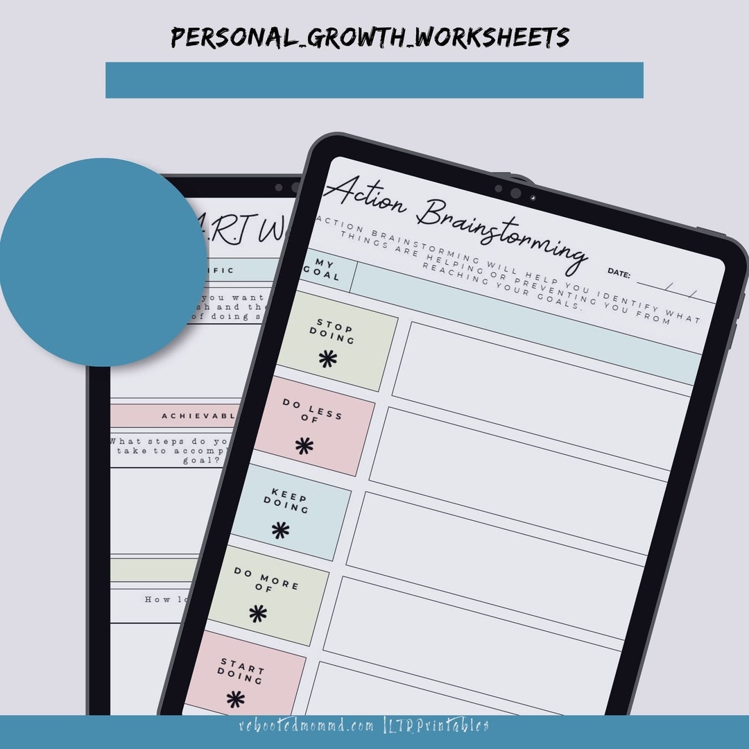 Personal Growth Plan Worksheets Growth Plan Printables Growth Mindset ...