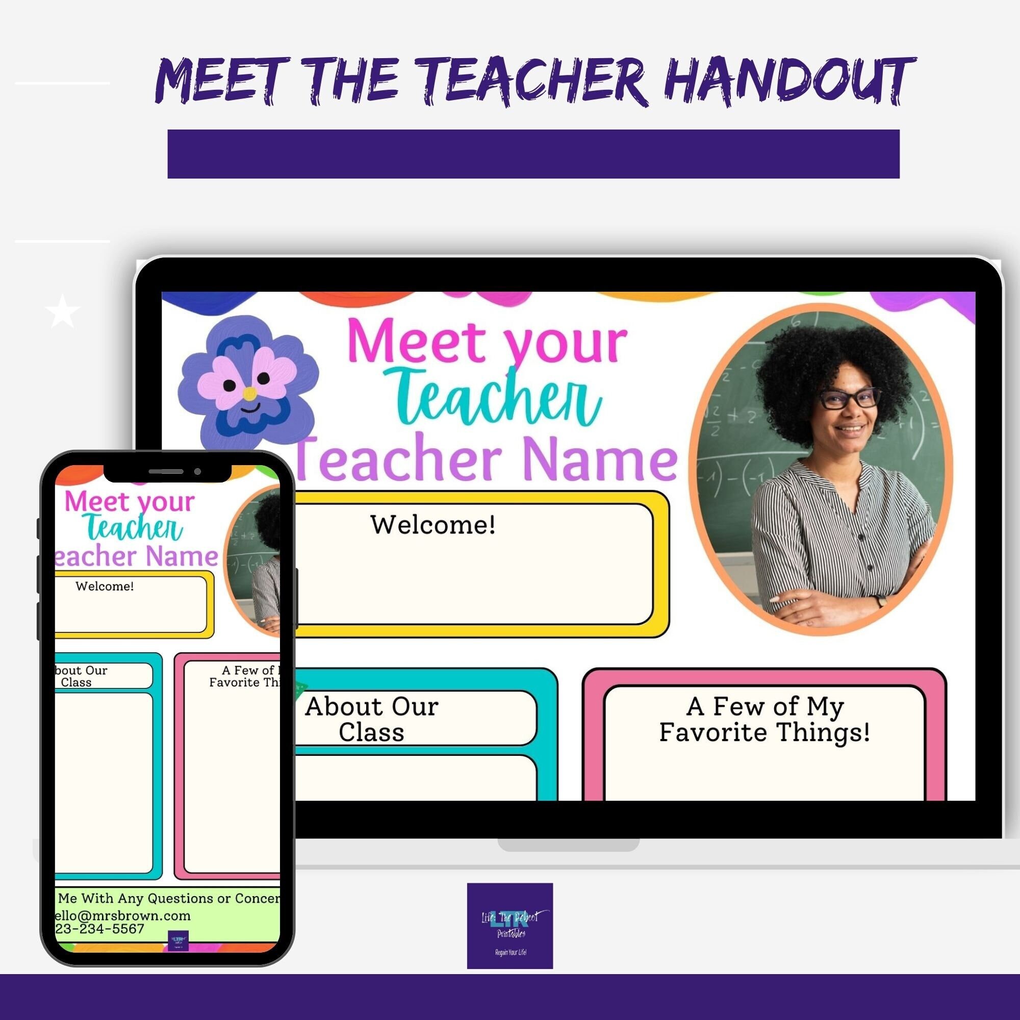 Meet the Teacher Banner Template Introduce Yourself to - Etsy