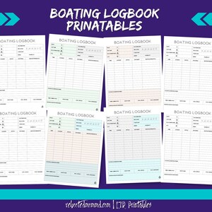 Boating Logbook Printables | Boating Journal | Boating Diary | Boating ...