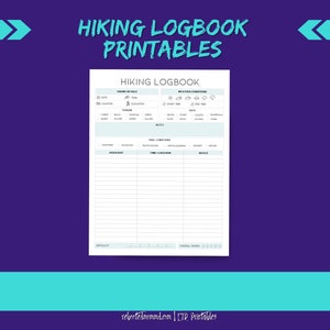 Hiking Logbook Printables Hiking Journal Hiking Diary Hiking Notebook ...