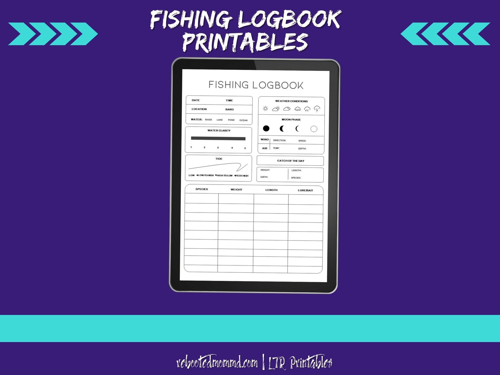 Fishing Logbook Printables Fishing Journal Fishing Planner Fishing ...