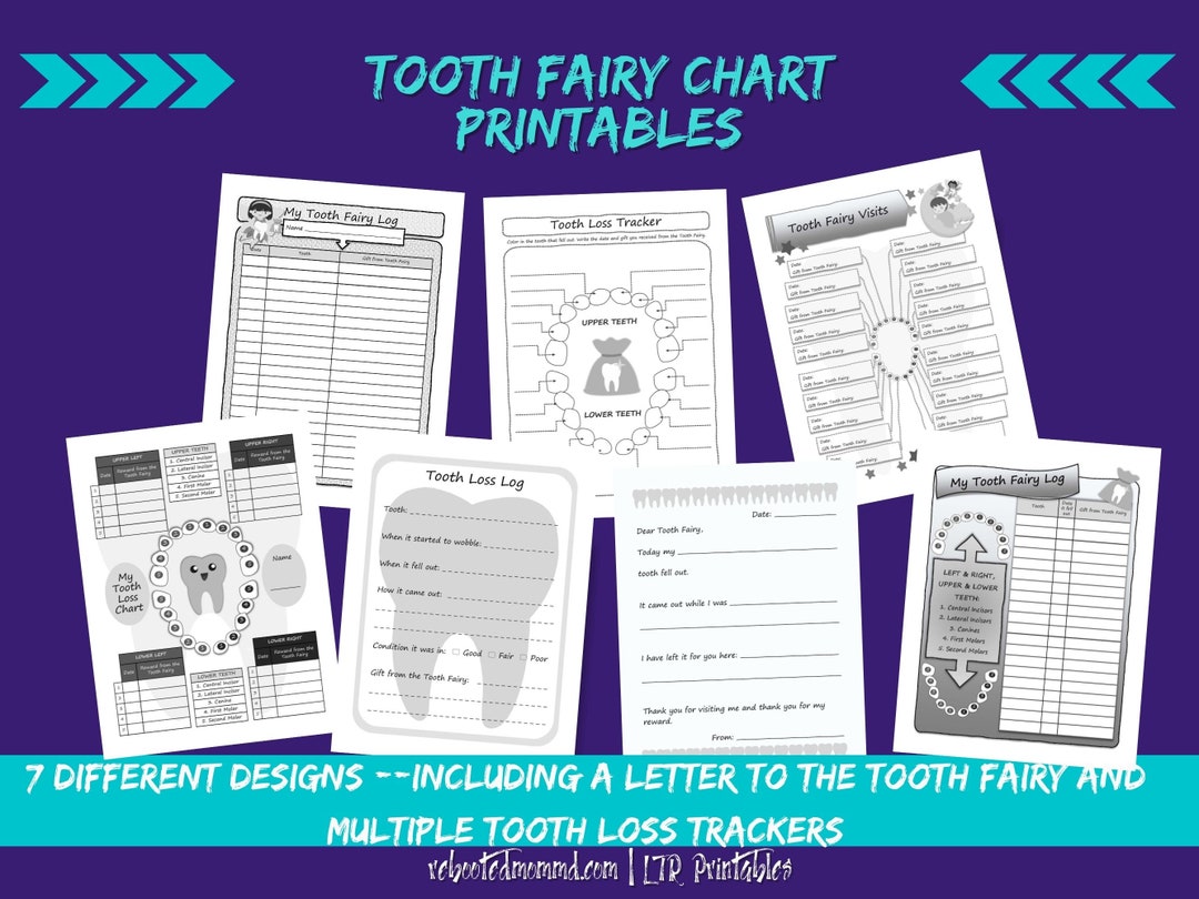 Tooth Fairy Tracker Printables | Letter & Chart (digital Download) - Etsy
