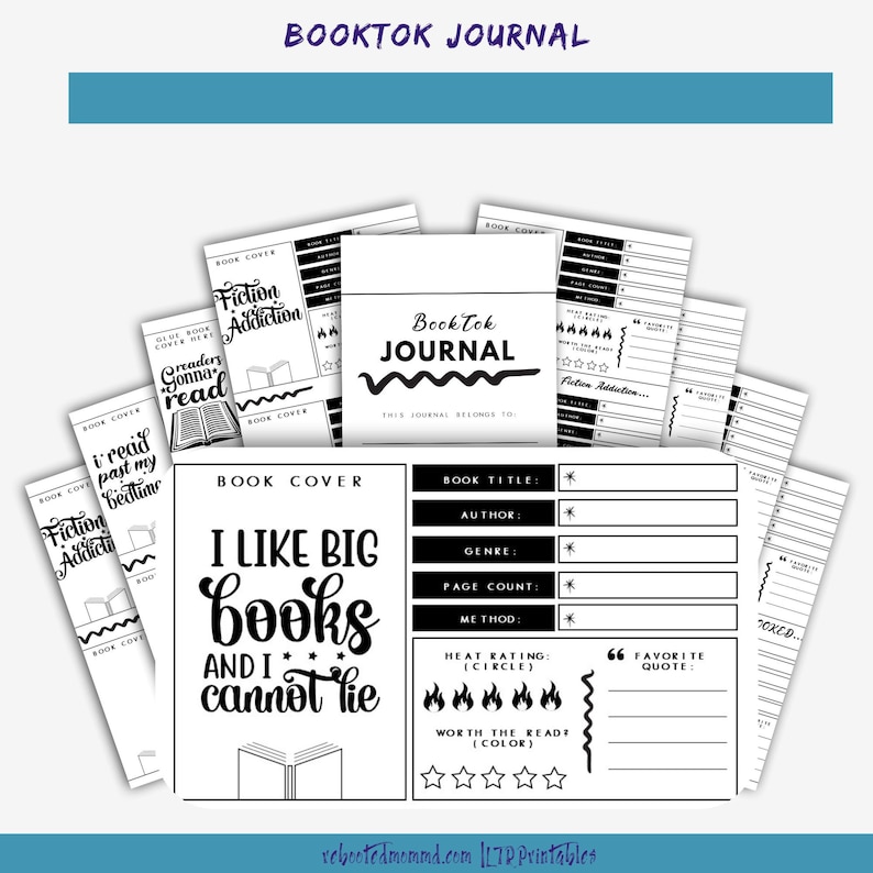 Booktok Journal Book List Printables Journal for Books - Etsy